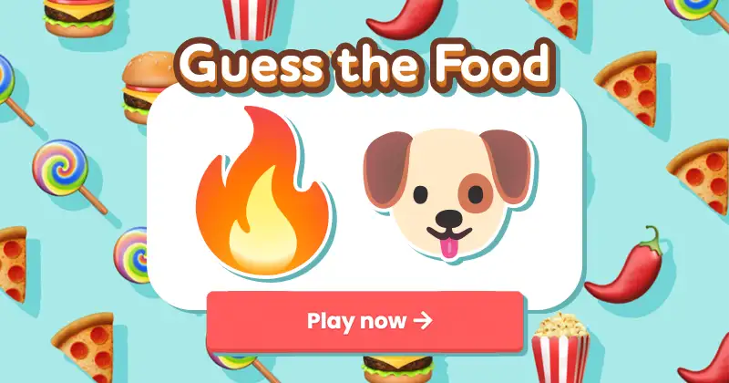 Guess the Food by Emoji - 20 Food and Drinks Emojis Quiz